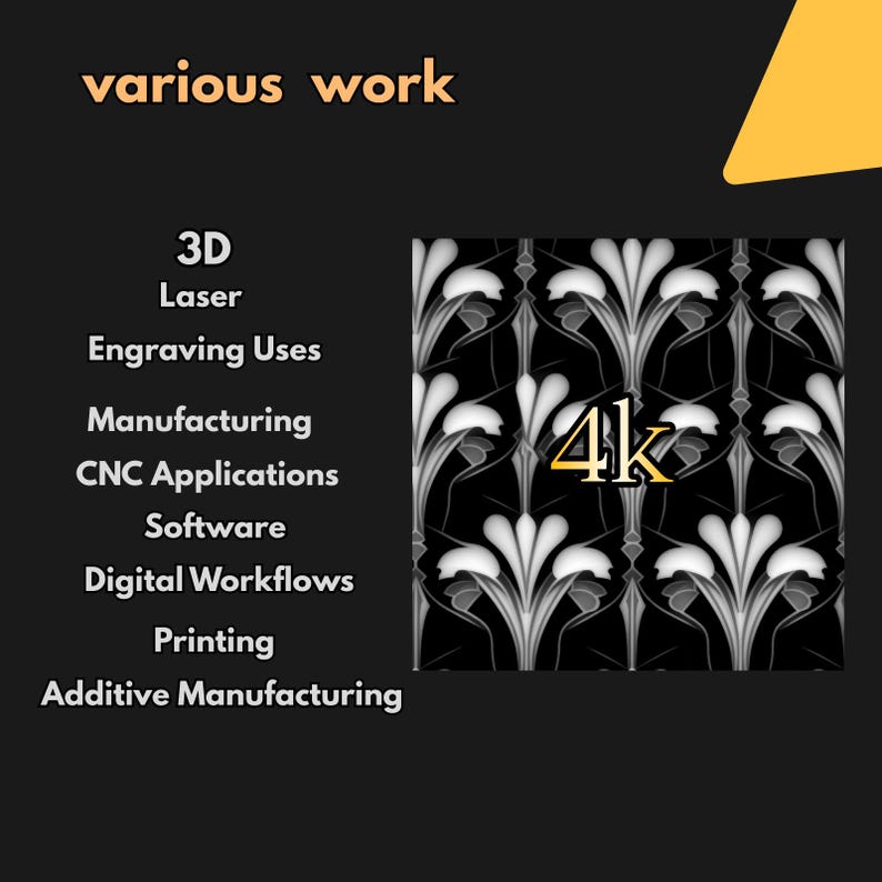 25 Flower Depth Maps Pack 4K | Floral Texture CNC Relief | Laser ...