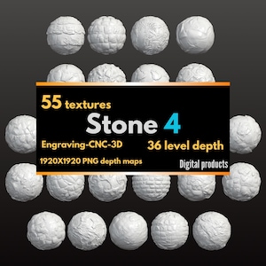 55 Stone Depth Maps Pack | CNC Relief Texture | Laser Engraving ...