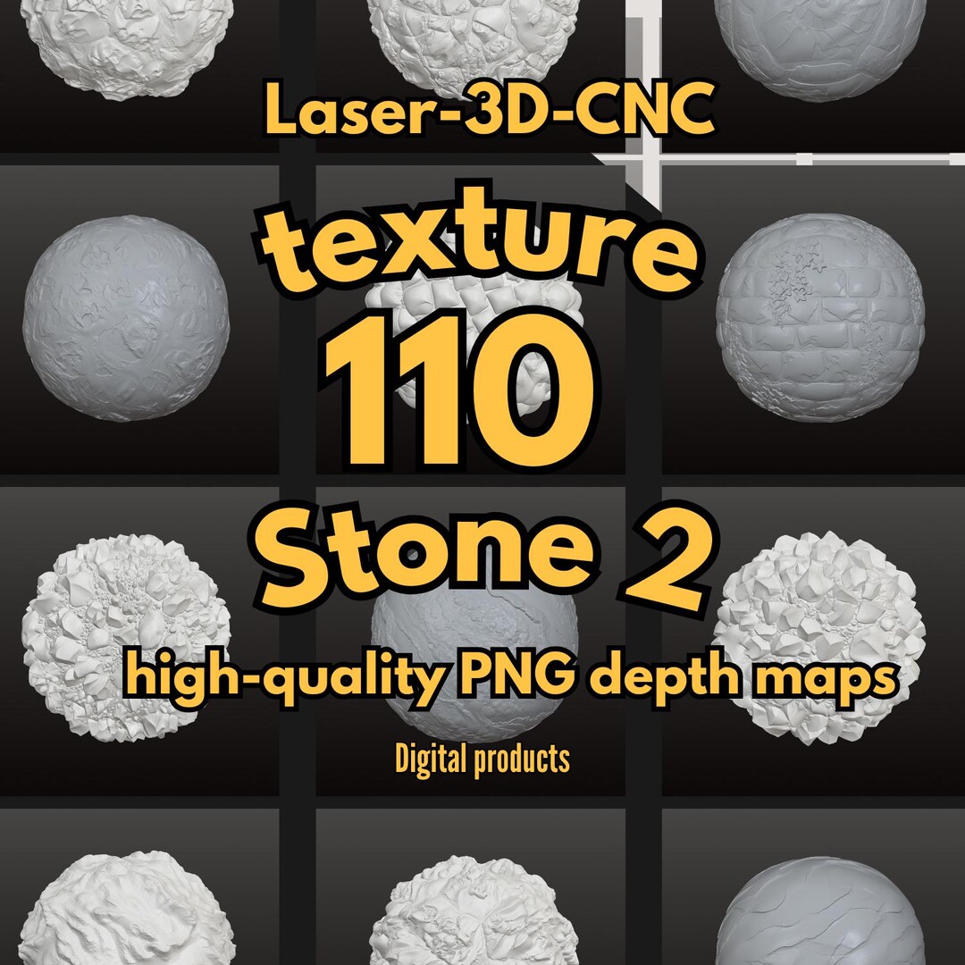 110 Stone Depth Maps Pack | CNC Relief Texture | Laser Engraving ...