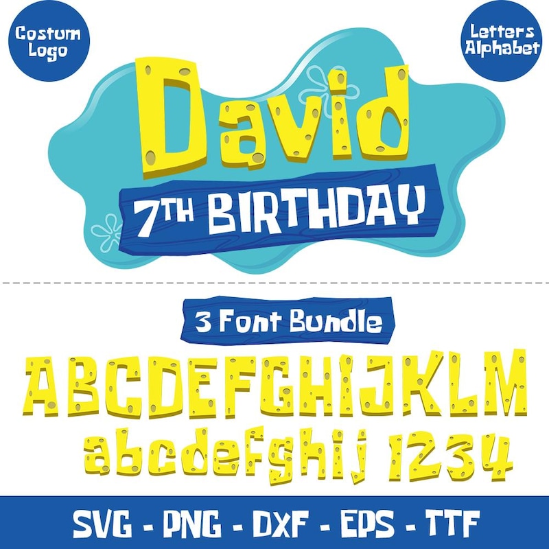 Spongebob Fonts for Canva - Etsy