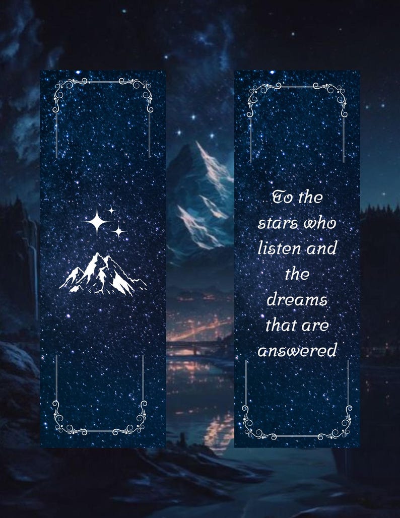 ACOTAR Laminated Bookmark: to the Stars Who Listen - Etsy