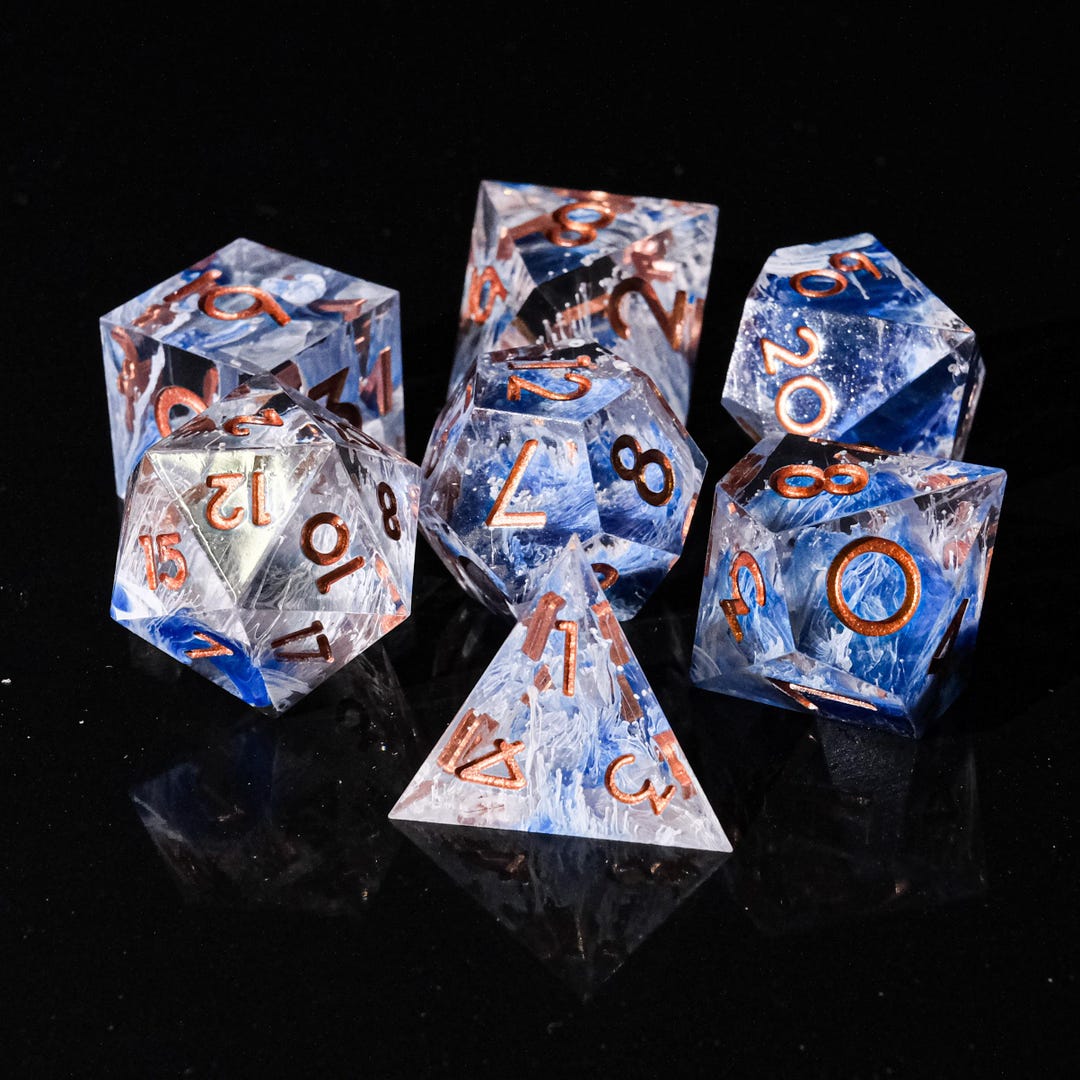 Blue Ocean Waves DND Dice Set, Tabletop Games, Dnd Dice Set, Christmas ...