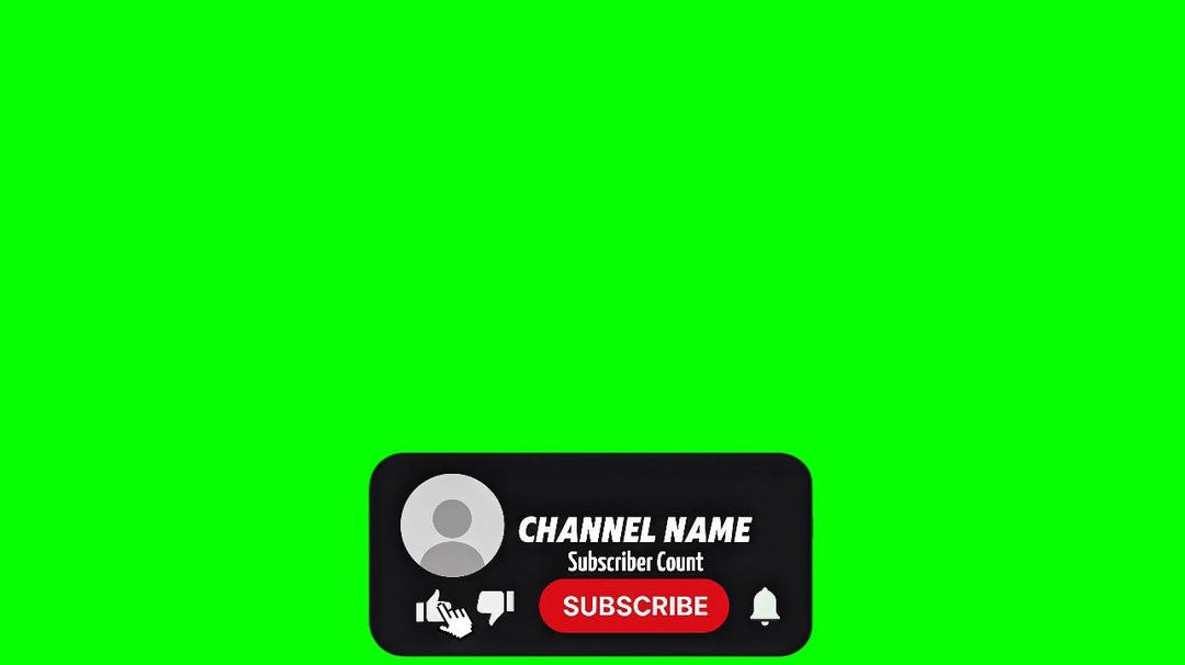 Custom Animated Subscribe Button: Lower Third Overlay With Green Screen ...