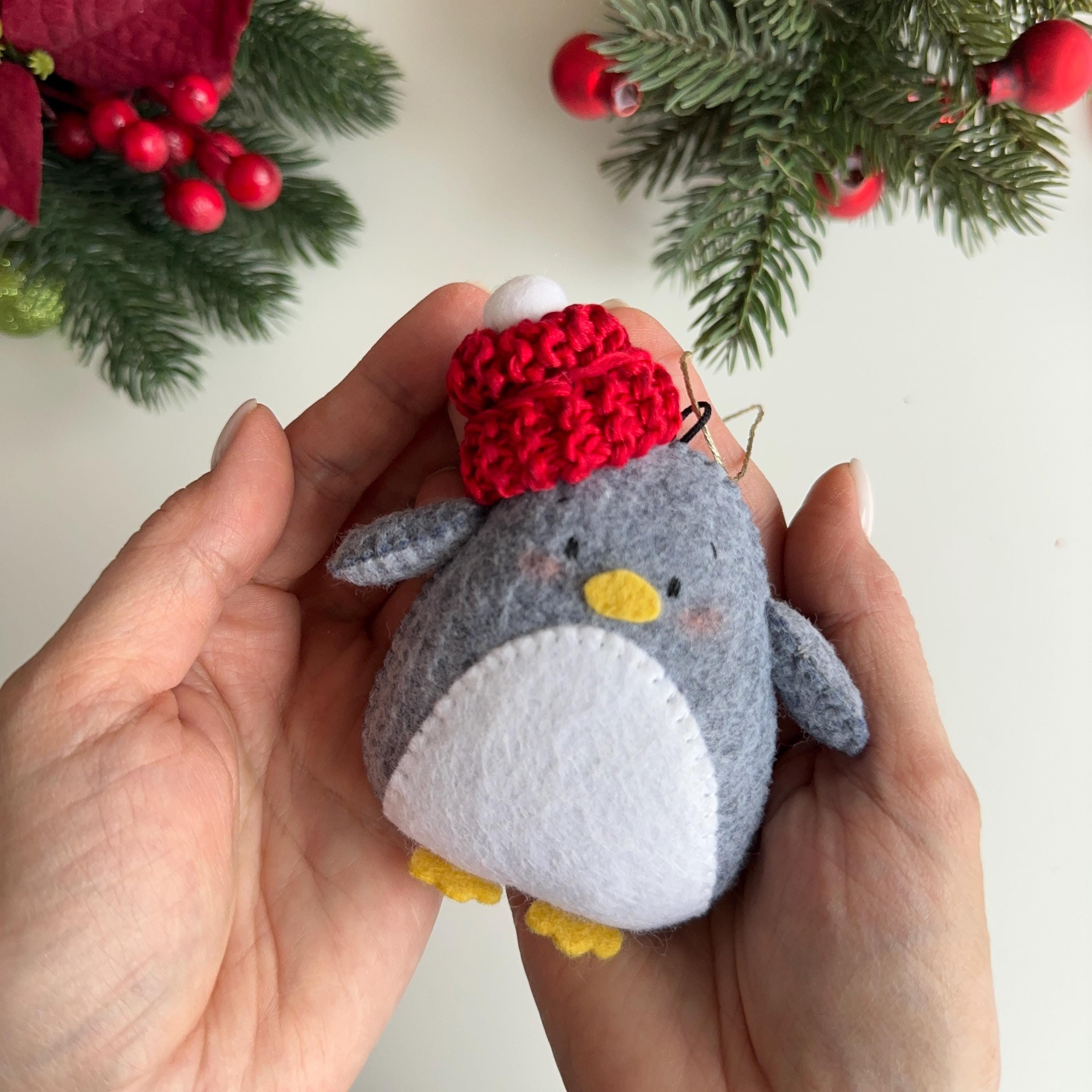 Penguin Felt Ornament PDF Pattern, Easy Sewing Tutorial, Christmas Tree ...