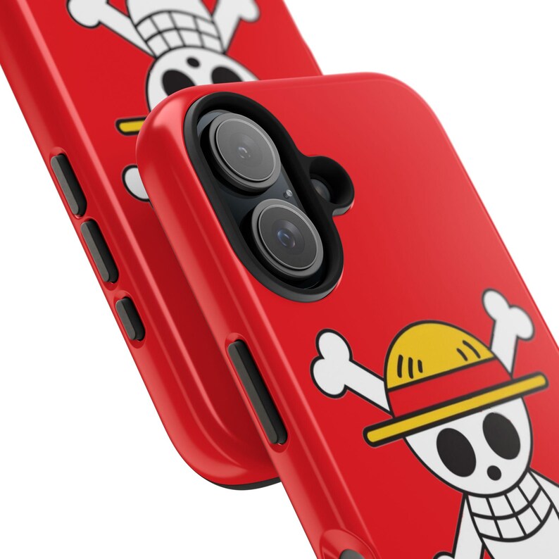 One Piece Straw Hat Skull Phone Case | Anime Pirate Jolly Roger - Etsy