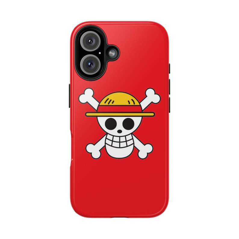 One Piece Straw Hat Skull Phone Case | Anime Pirate Jolly Roger - Etsy