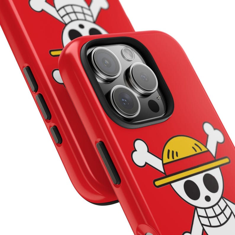 One Piece Straw Hat Skull Phone Case | Anime Pirate Jolly Roger - Etsy