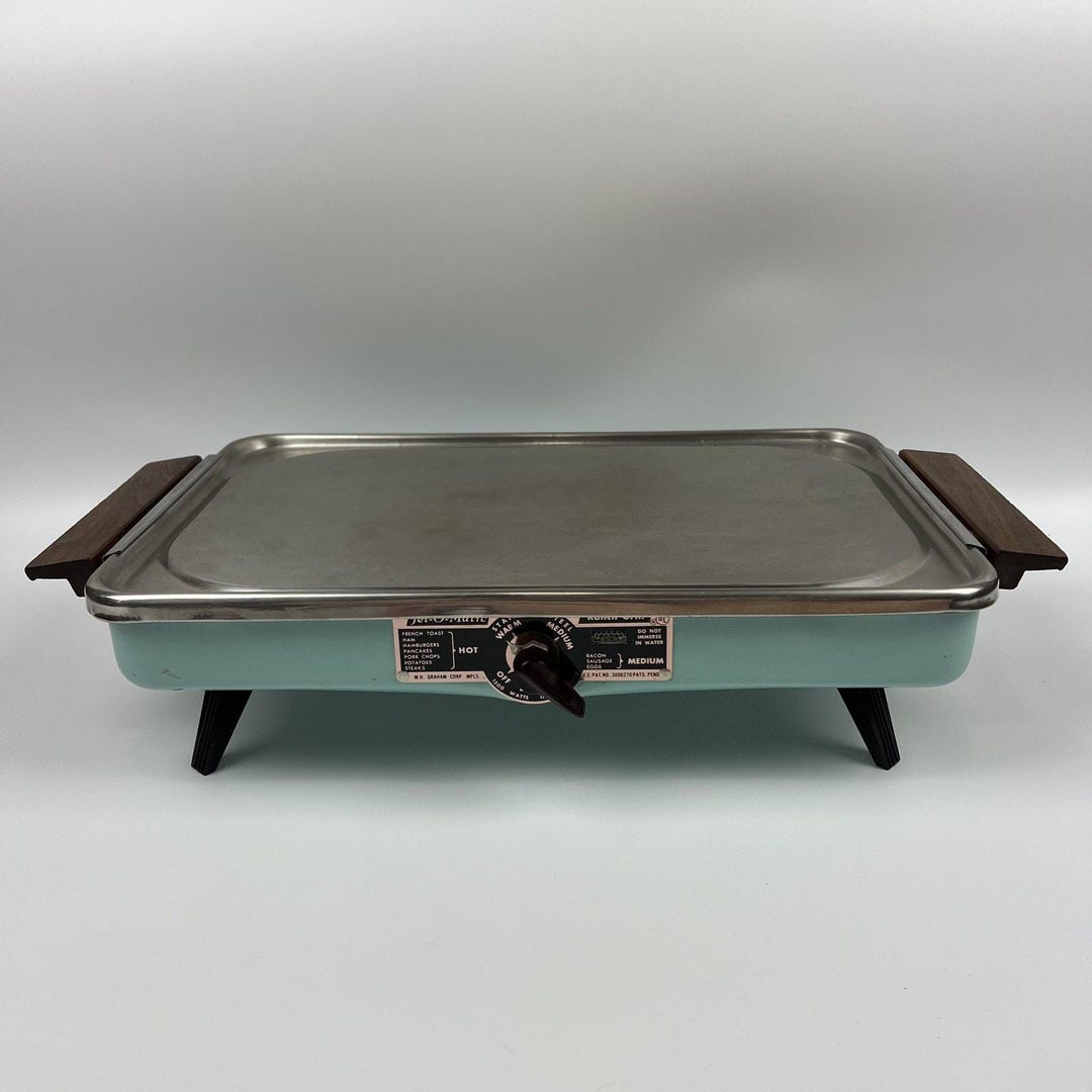 MCM Jet O Matic Electric Ranch Grill Baby Blue Working Camping Griddle ...