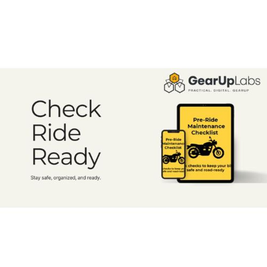 Motorcycle Pre-ride Checklist | Fillable in PDF | Instant Download | Re ...