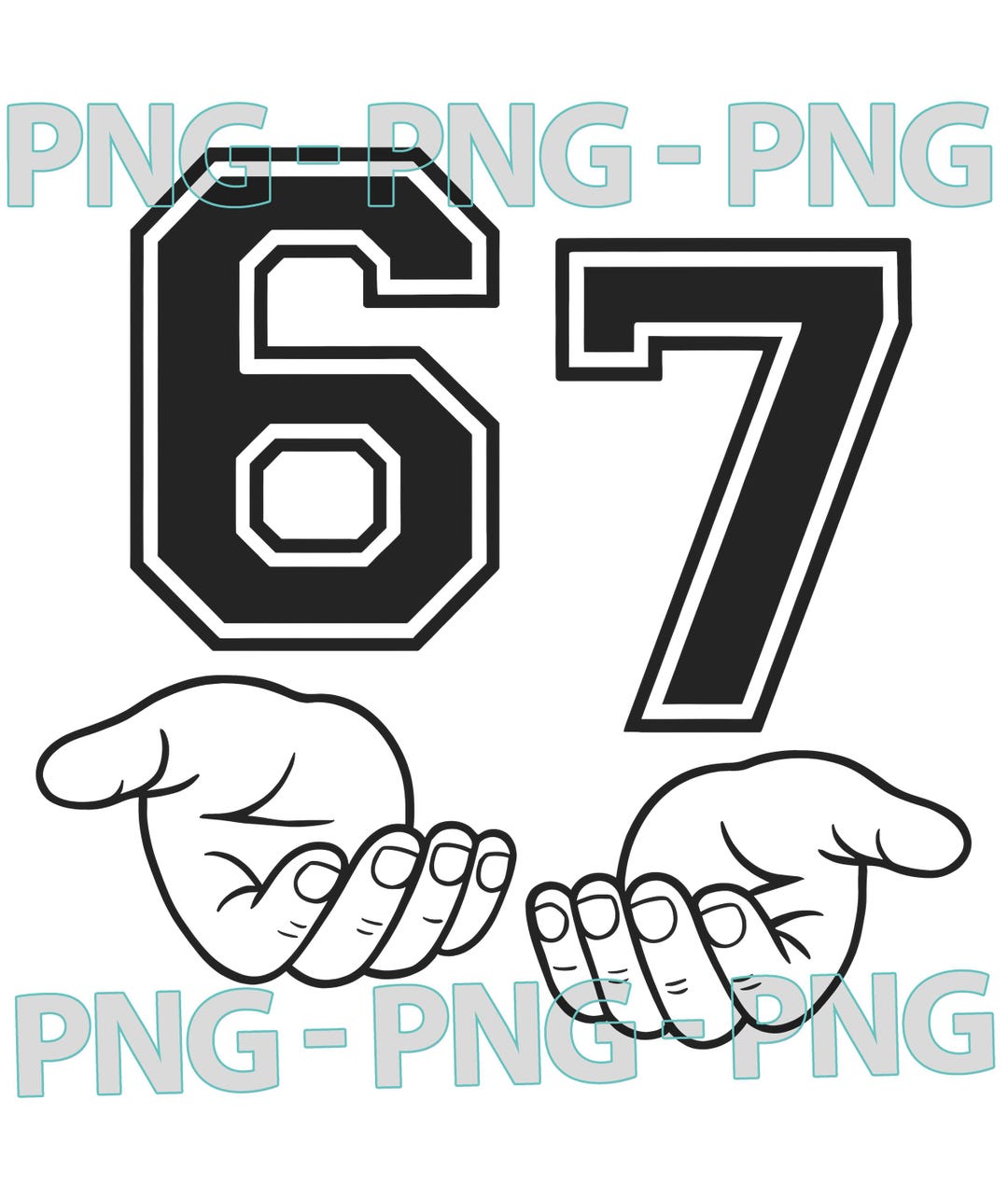 Viral Six Seven Meme SVG PNG | Funny 6 7 Internet Humor Graphic,design ...