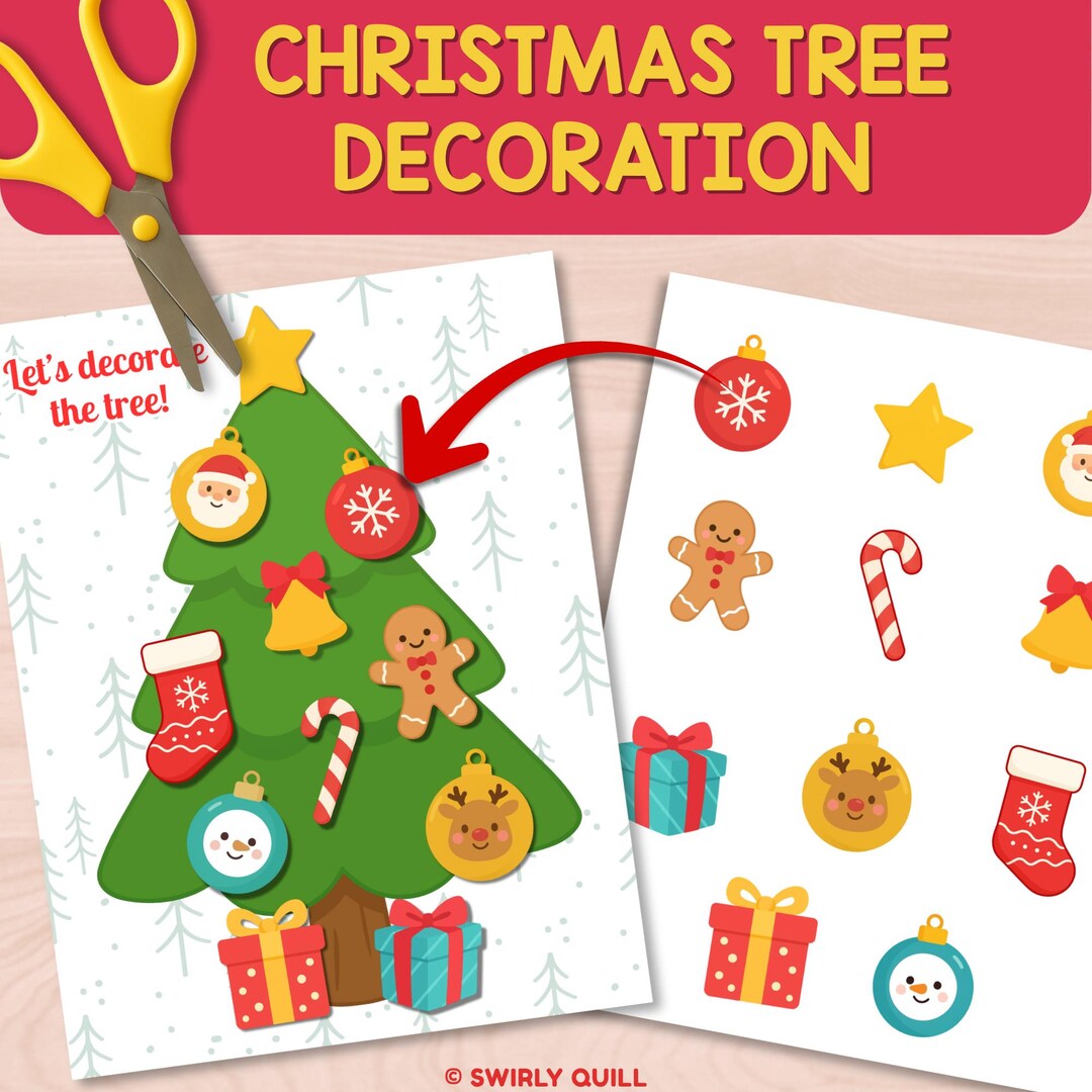 Christmas Tree Printable Activity for Kids | Decorate the Tree Game ...