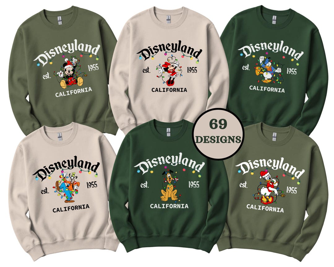 Disneyland Est 1955 All Characters Christmas Sweatshirt, Xmas Family ...