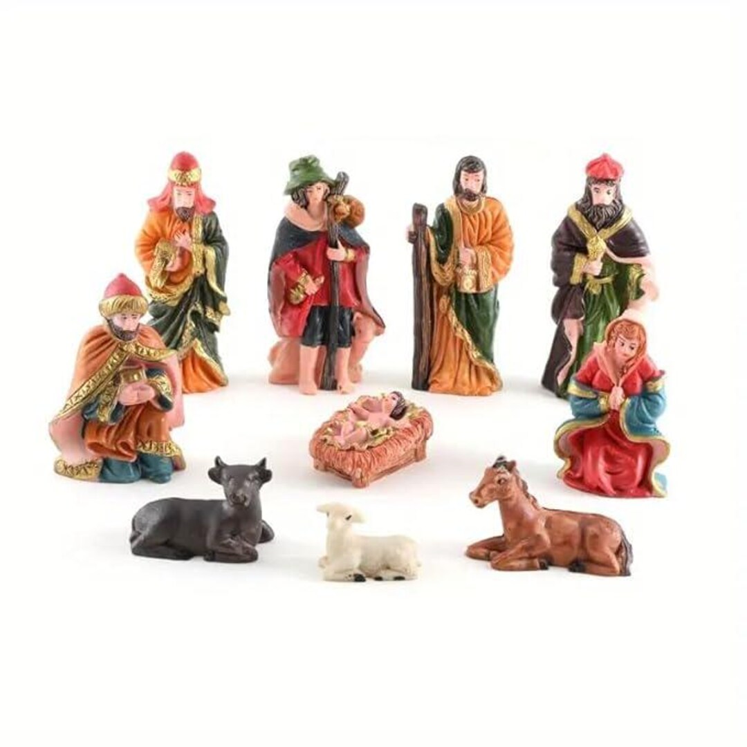 Hand-painted Nativity Sets for Christmas Indoor Scene Holiday ...