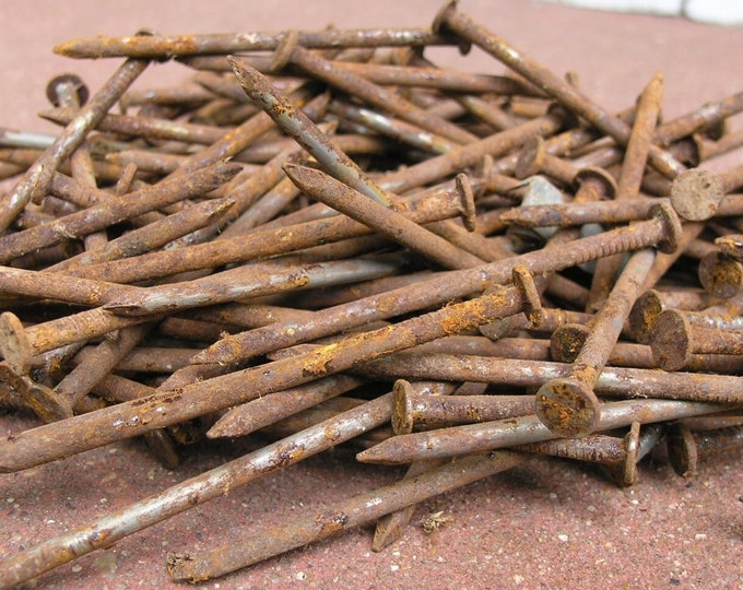 Set of 50, 3.25" Rusty Nails, Instant Collection, Used Nails, Old Nails ...
