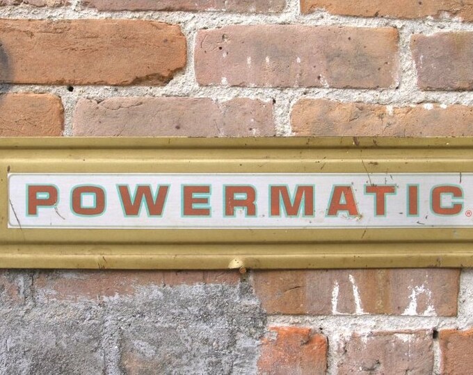 POWERMATIC Metal Machinery Sign, Woodworking Tool Emblem, Industrial ...