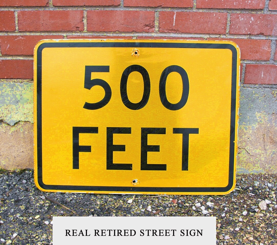 Real Reflective Street Sign, Warning Sign, Construction Decor, Metal ...