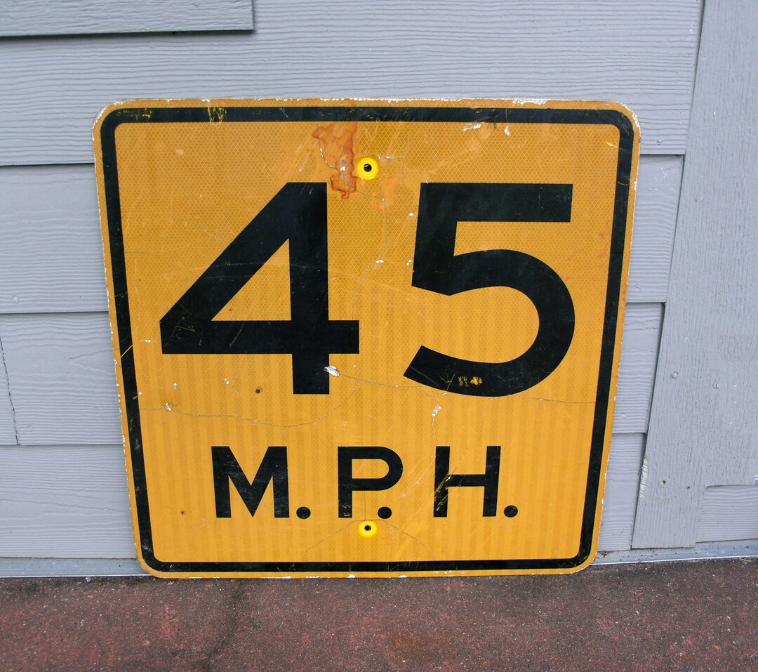 REAL Street Sign, Reflective Street Sign, 45 Mph, 45th Birthday Party ...