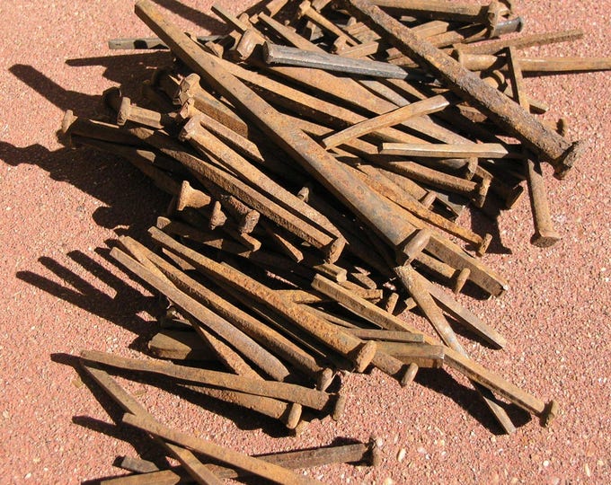 100 Square Head Nails, Long Rusty Nails, Voodoo Doll Nails, Rusty ...