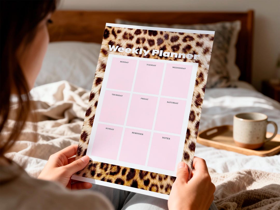 Weekly Planner Printable PDF, Leopard Print to Do Planner, Fashion ...