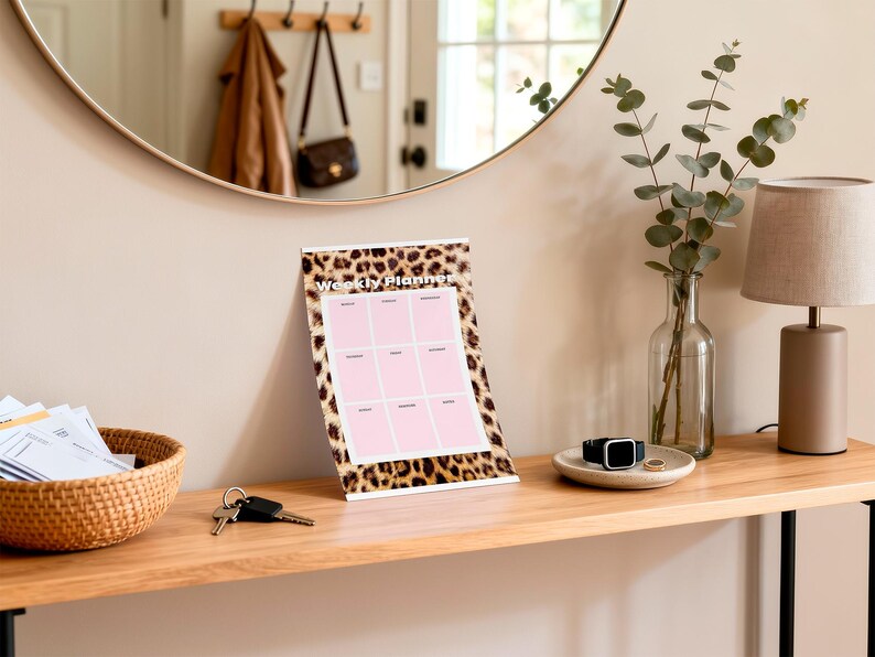 Weekly Planner Printable PDF, Leopard Print to Do Planner, Fashion ...