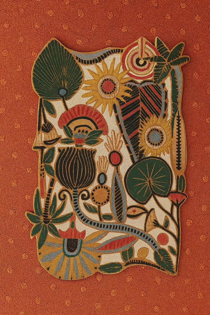 Buy Handmade Floral Wool Rug | Colorful Tufted Botanical Carpet Online ...