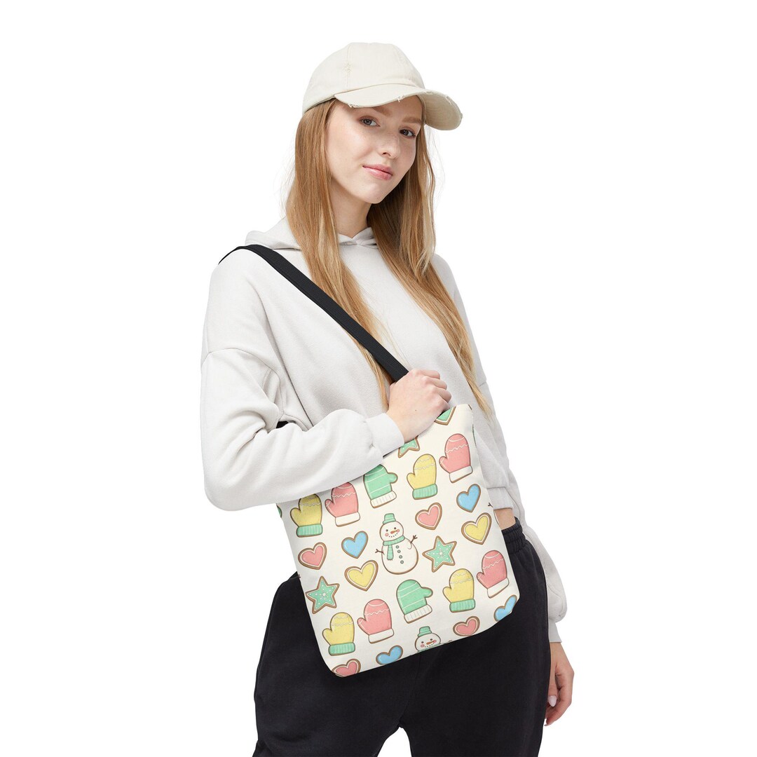 Christmas Cookies Tote Bag, Pastel Holiday Treats Pattern - Etsy