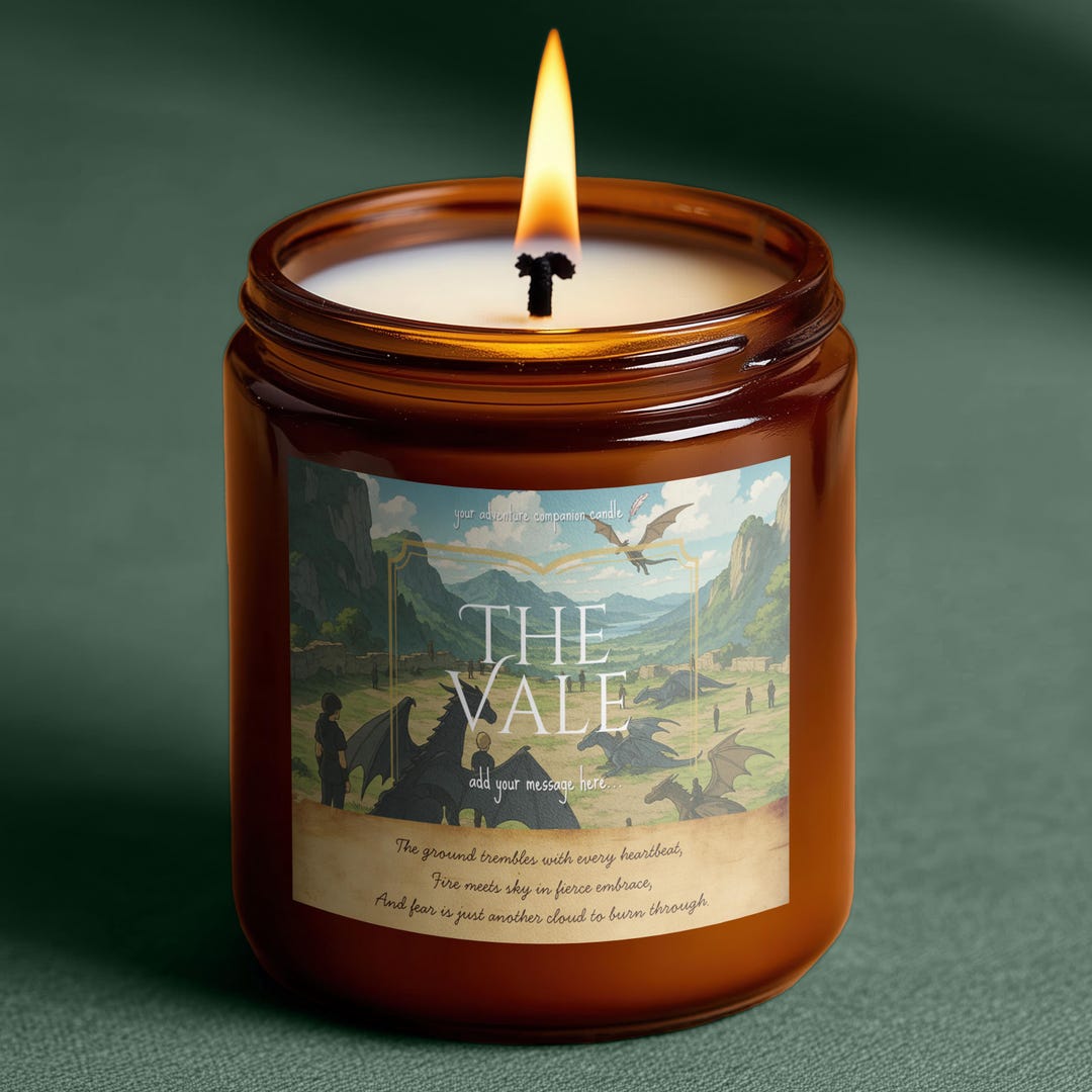 The Vale Candle, Fourth Wing Inspired Dragon Candle, Fantasy Reader ...