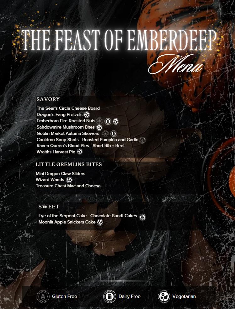 Fantasy Party Menu | Editable Canva Template, Tavern Feast Printable ...
