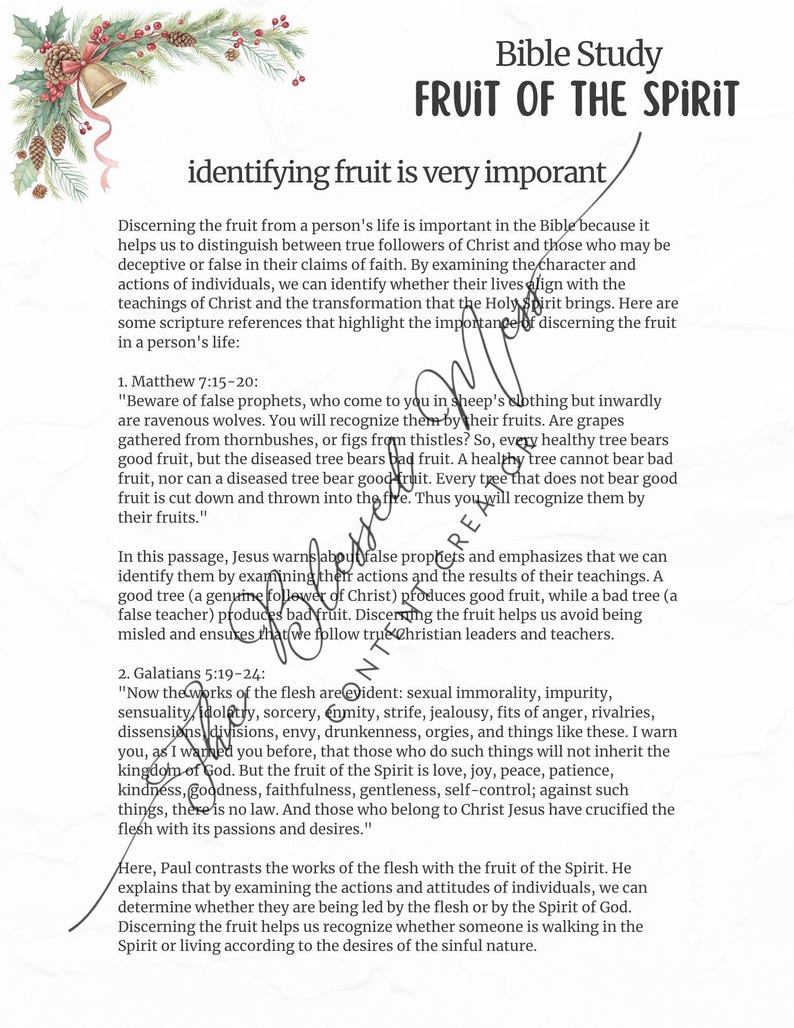 Fruit of the Spirit Bible Study | Christian Devotional (digital ...