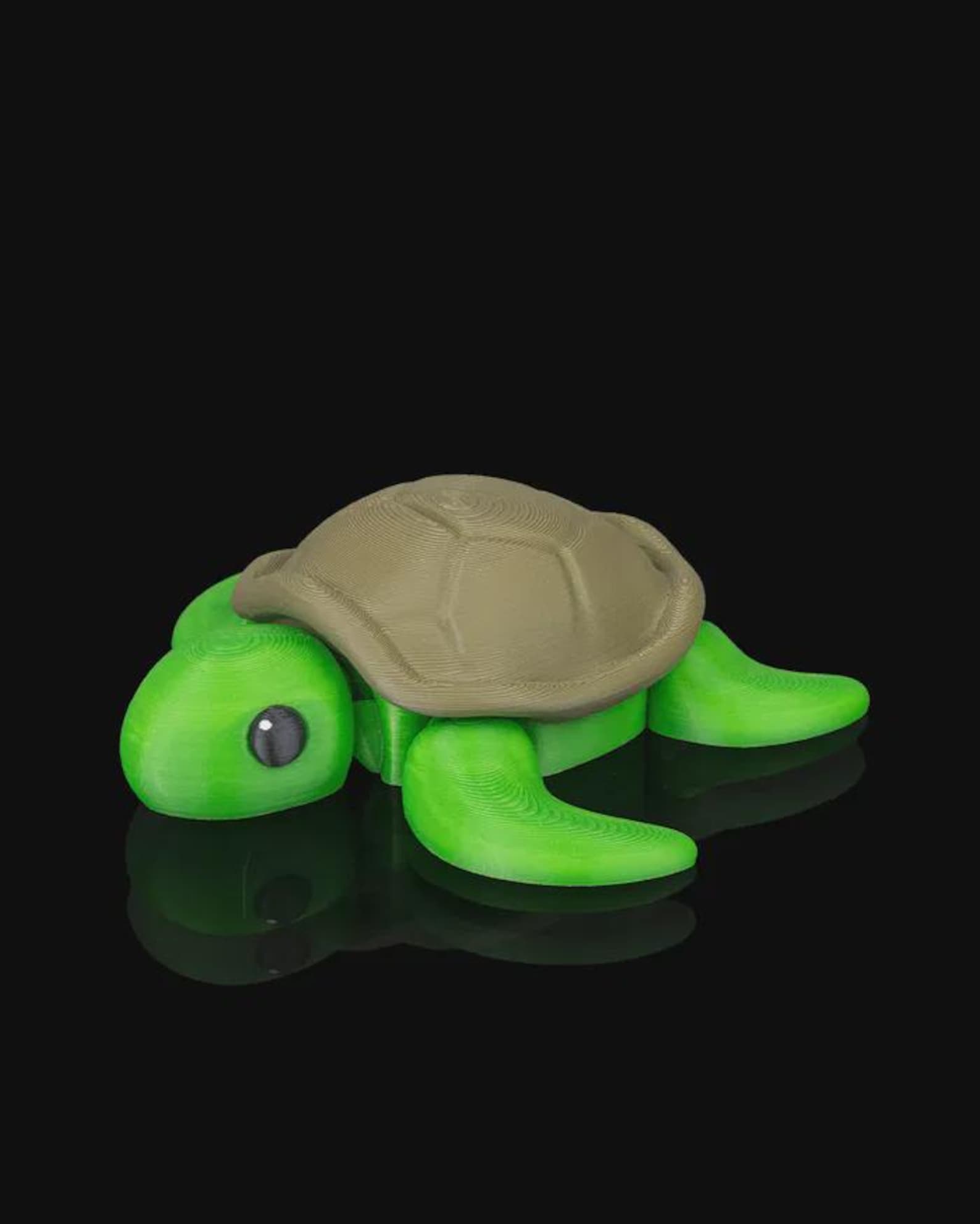 3D Printed Articulated Sea Turtle Set of 5 | Flexi Turtle Fidget Toy ...