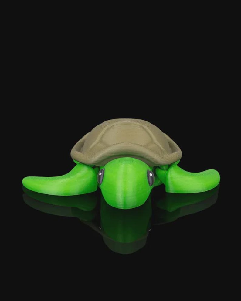 3D Printed Articulated Sea Turtle Set of 5 | Flexi Turtle Fidget Toy ...