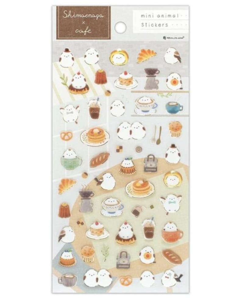 Shimaenaga Bird Stickers Japanese Kawaii, Cute Long-tailed Tit Cafe ...