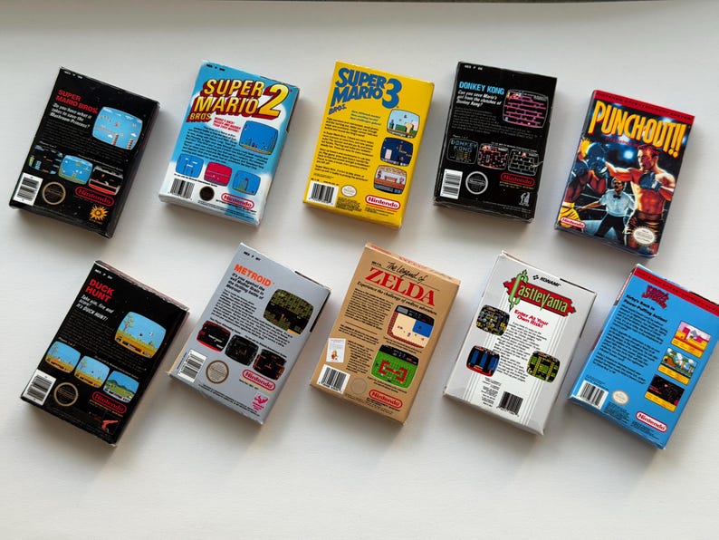 Custom NES Mini Game Box & Cartridge Set Handcrafted Retro Collector ...