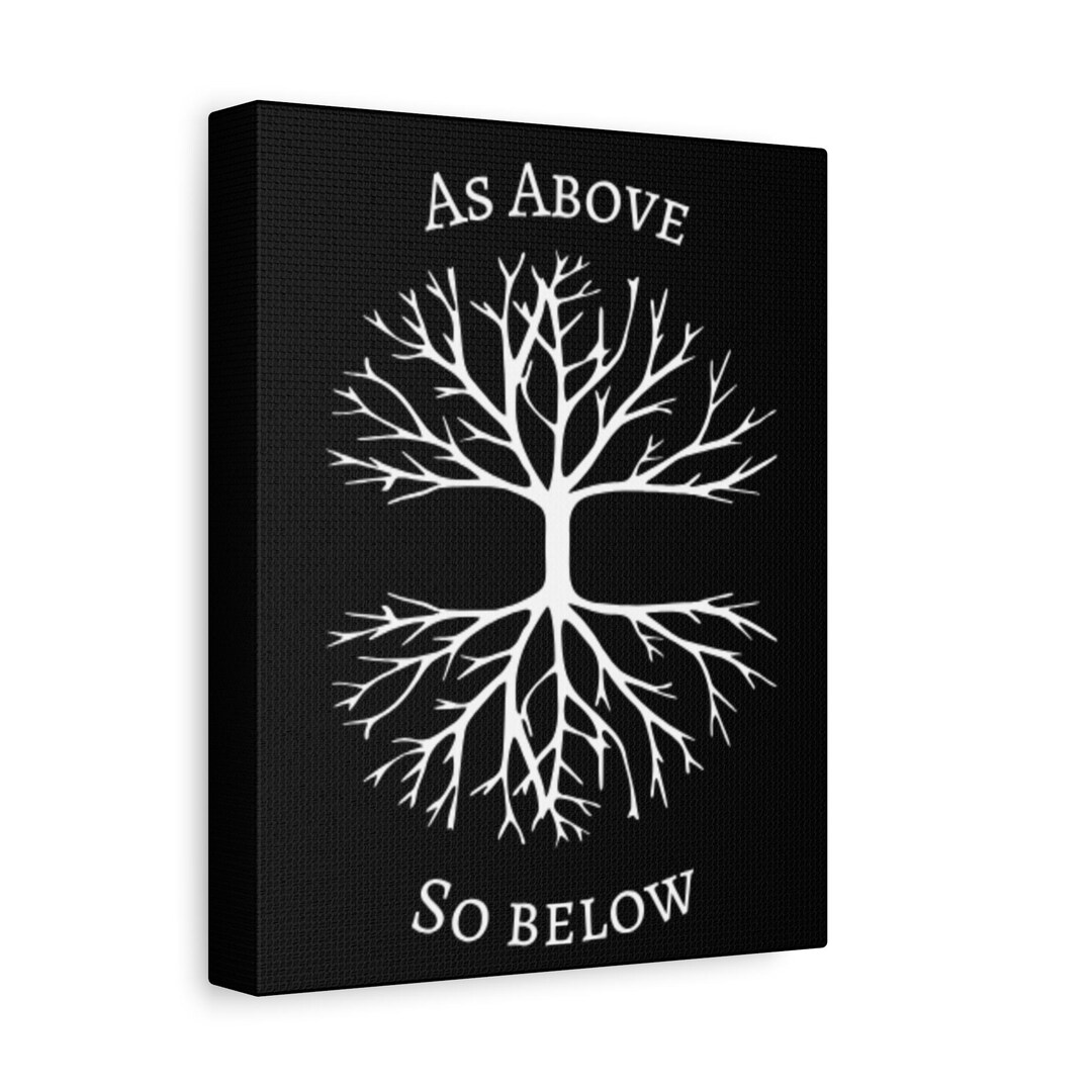 As Above so Below Tree of Life Graphic Print Stretched Canvas - Etsy