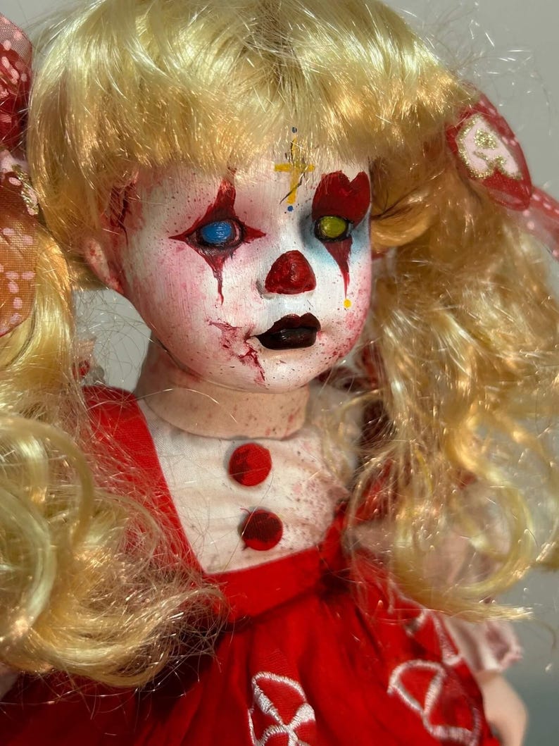 Despair Clown Doll, Gothic Horror Doll, Handmade Creepy Collectible ...