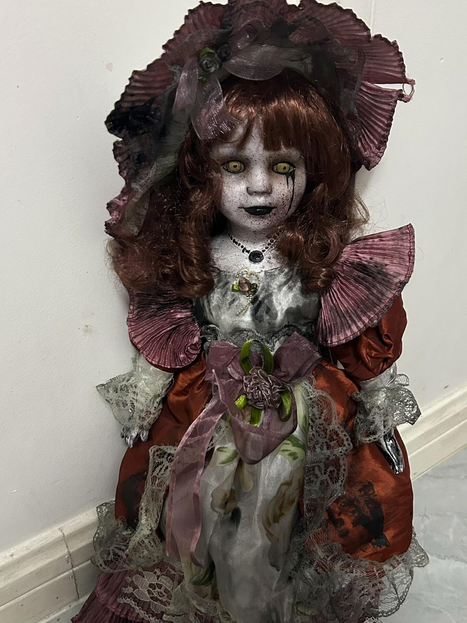 15.7″ Gothic Creepy Porcelain Doll, Handcrafted OOAK Horror Doll ...