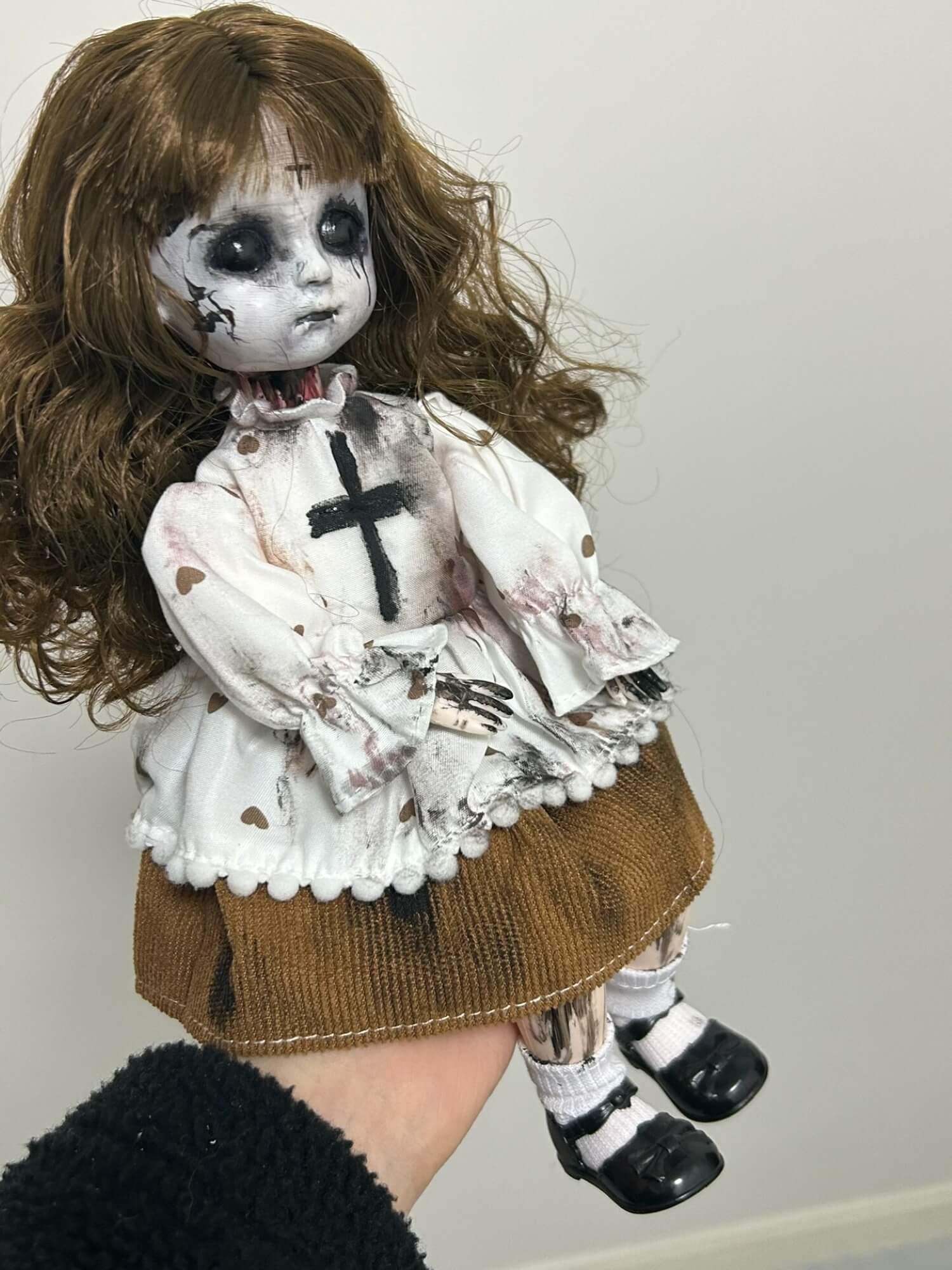 Gothic Haunted Doll, Dark Horror Ghost Bride, Creepy Collectible, Scary ...