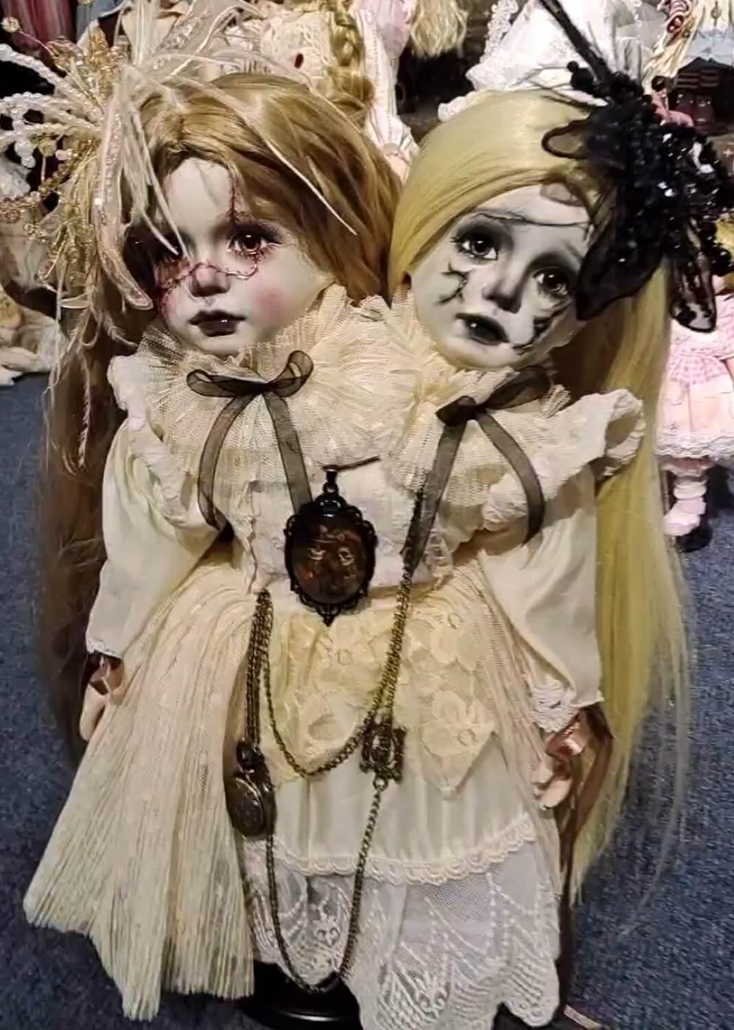 Two-headed Gothic Doll, 16.5