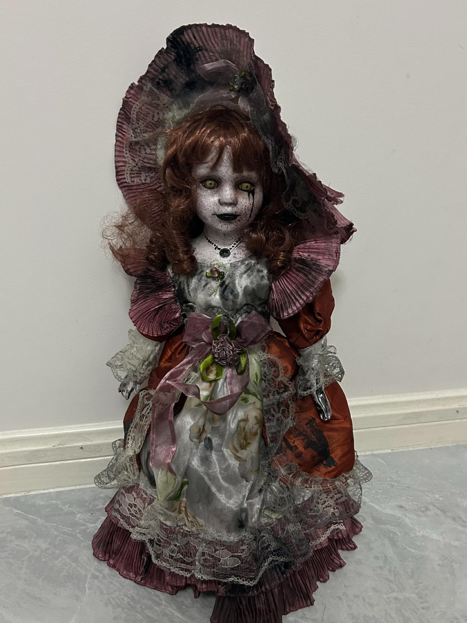 15.7″ Gothic Creepy Porcelain Doll, Handcrafted OOAK Horror Doll ...