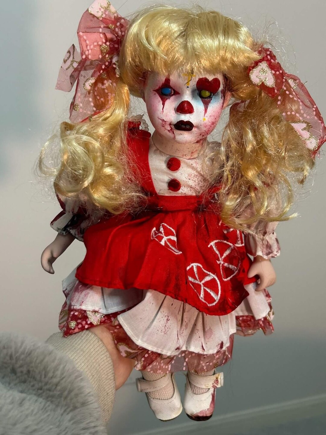 Despair Clown Doll, Gothic Horror Doll, Handmade Creepy Collectible ...