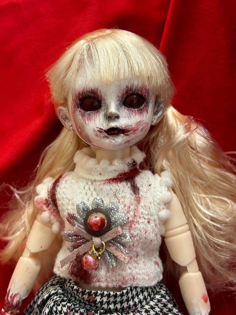 OOAK Gothic Horror Doll, Spooky Doll Art Collectible, Haunted House ...