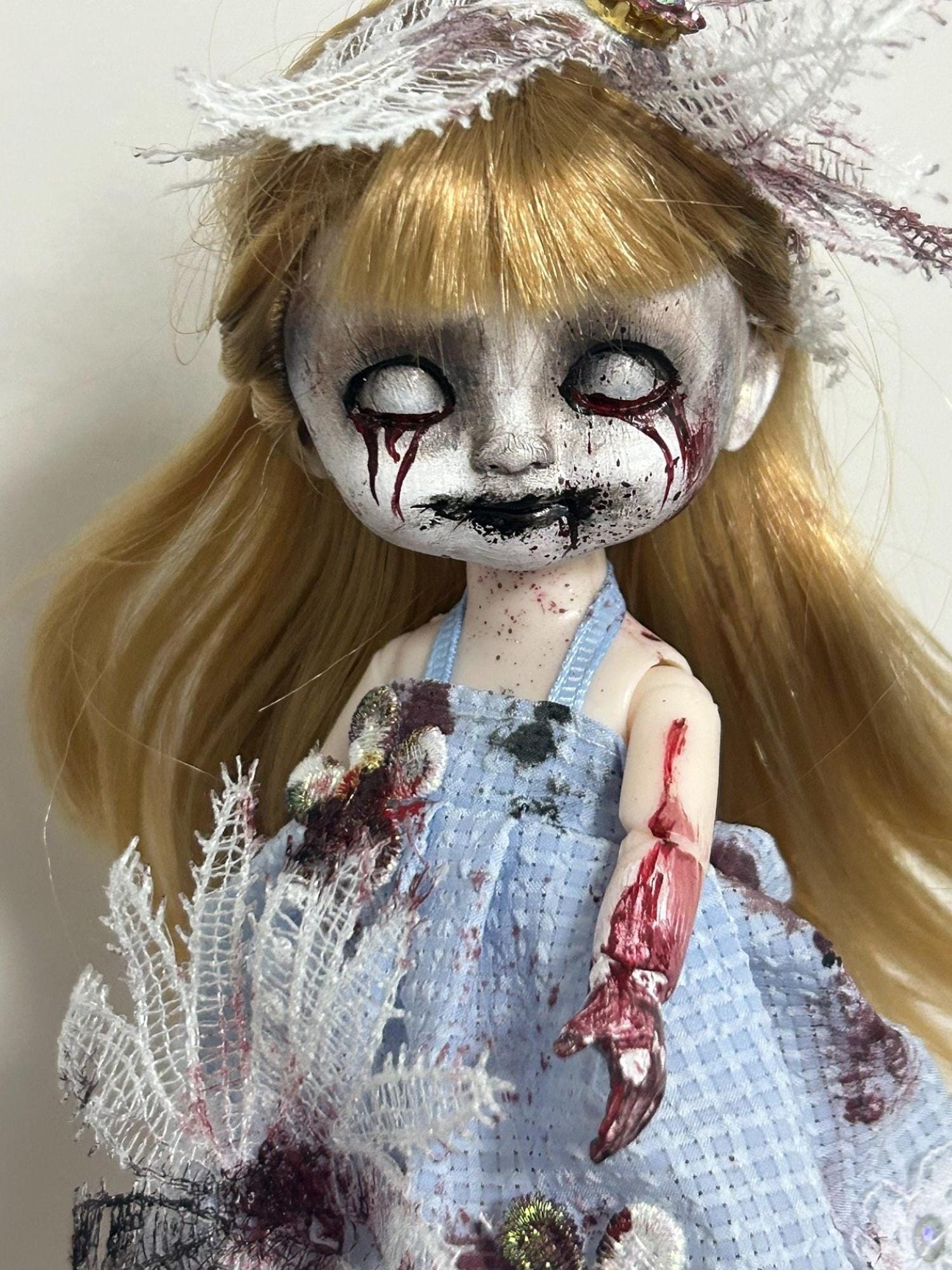 Twin Undead Horror Dolls, OOAK Gothic Creepy Dolls, Living Dead ...