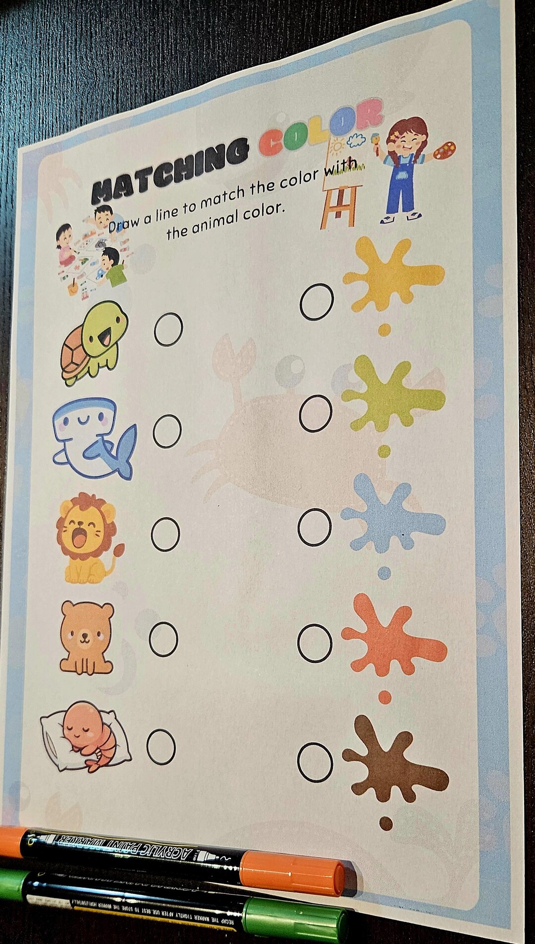 Animal Color Matching Printable | Match Animals to Colors Worksheet ...