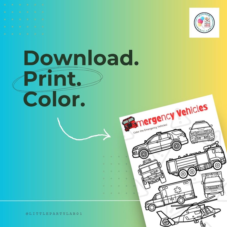 Emergency Vehicles Coloring Page | Urban Police Fire Truck Ambulance ...
