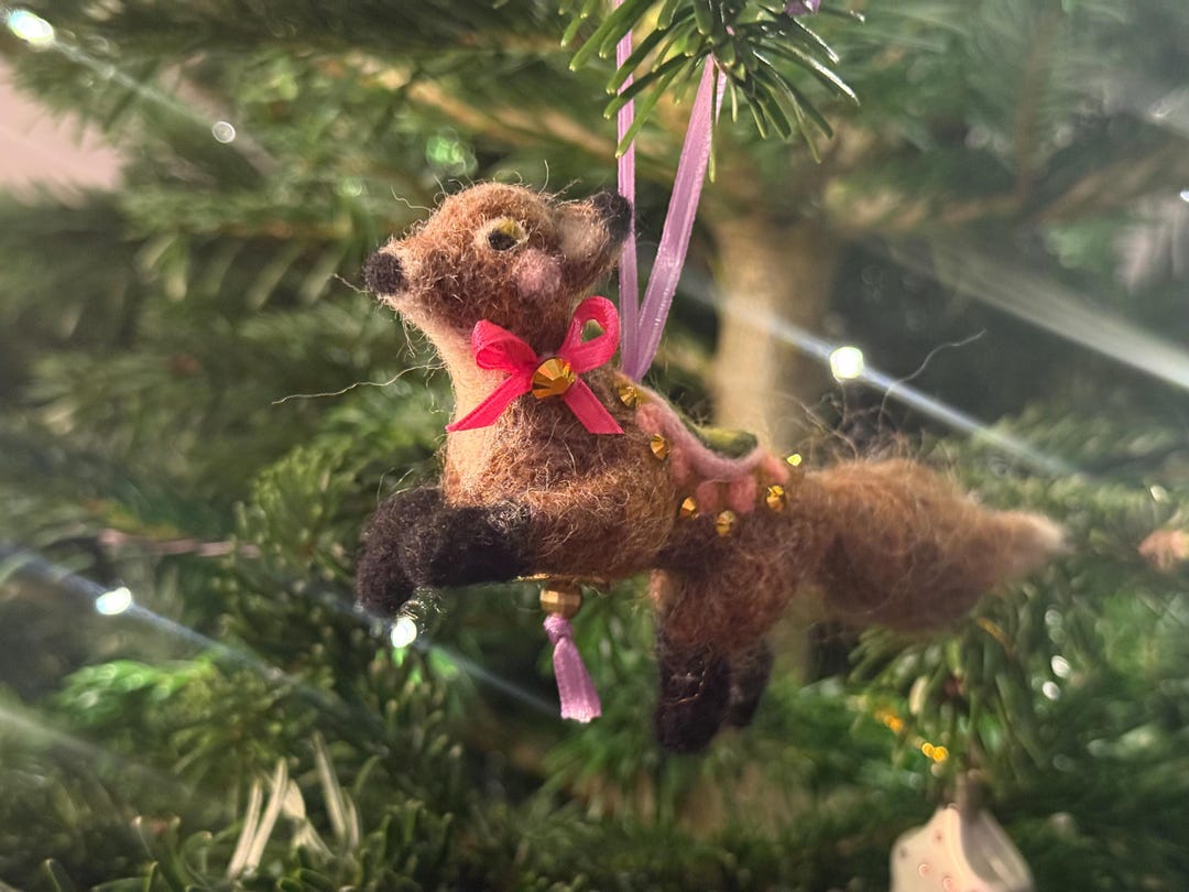 Felt Christmas Carousel Fox Tree Decoration - 15cm - Hanging Decor - Etsy