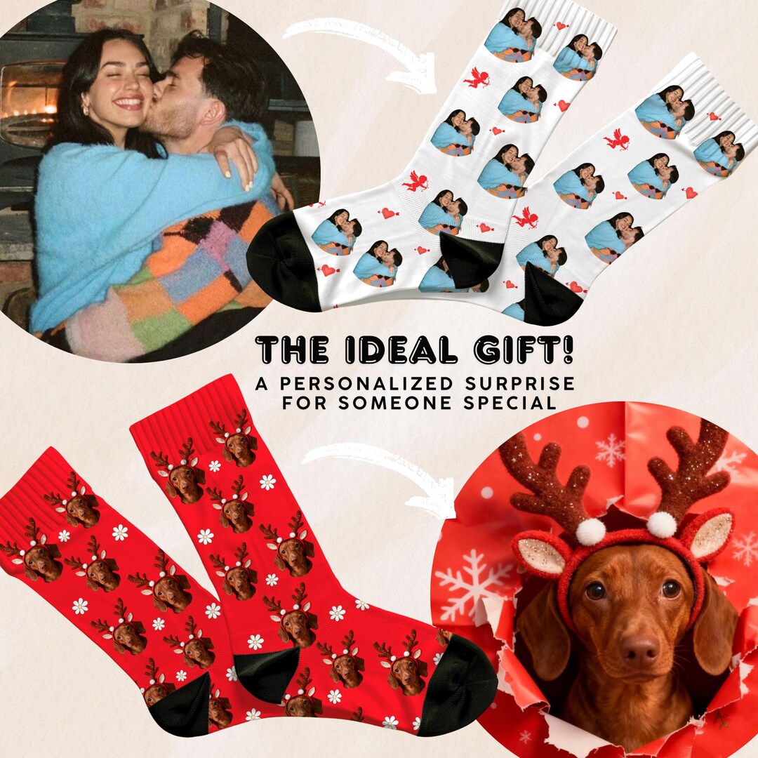 Custom Socks Personalized Photo, Customized Face Socks, Put Any Faces ...