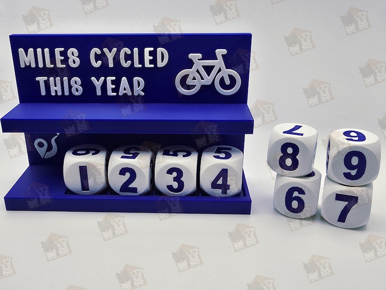 Cycling Goals | Miles Cycled This Year Display | Cyclist Gift ...