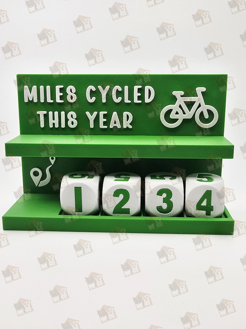 Cycling Goals | Miles Cycled This Year Display | Cyclist Gift ...