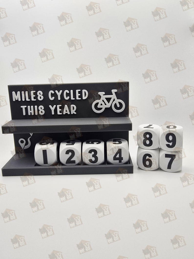 Cycling Goals | Miles Cycled This Year Display | Cyclist Gift ...