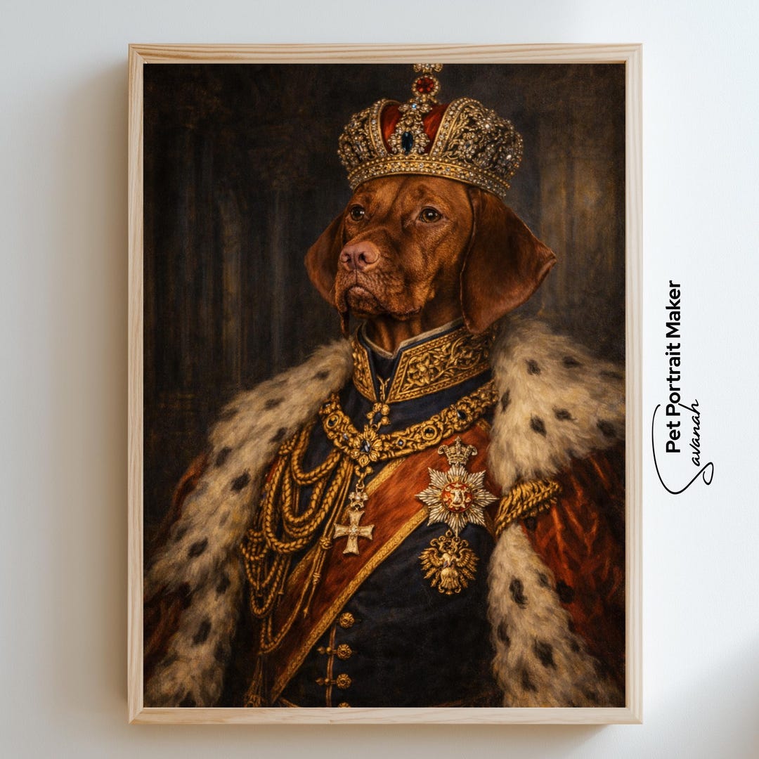 Custom Dog Portrait From Photo | Russian Imperial Romanov Style ...